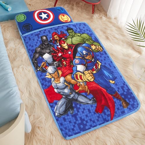 Paw Patrol Super Soft Plush Toddler Quilted Nap Mat with Built in Blanket and Pillow, 20" Wx46 L