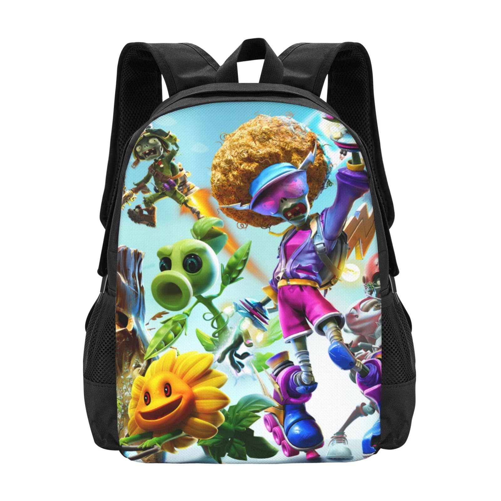 RACEK Plants Game Backpack Cartoon Laptop Backpacks Travel Zombies Daypack Adjustable Straps Bags
