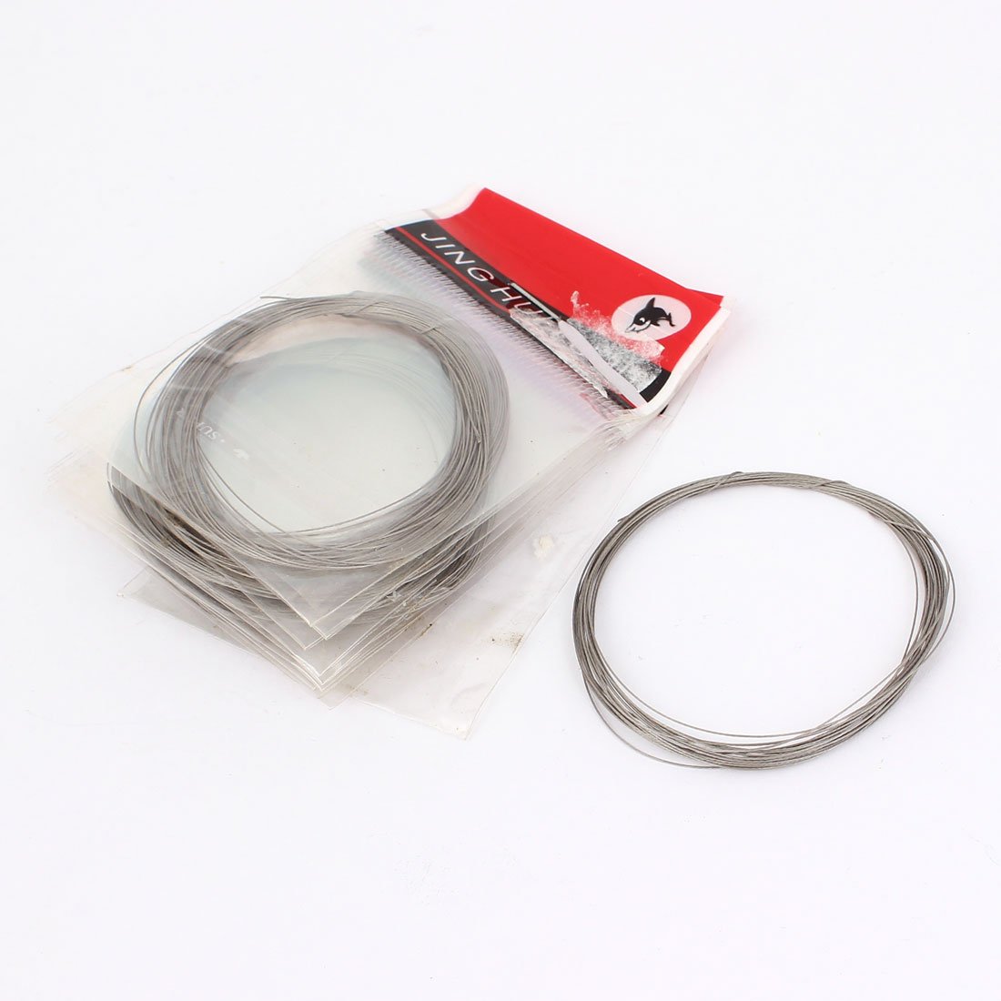 Qtqgoitem Steel Wire Fishing Line 2 Meter 6.6Ft Long 0.26mm Diameter 10pcs Gray (model: dce 42b 6b2 f44 7bc)