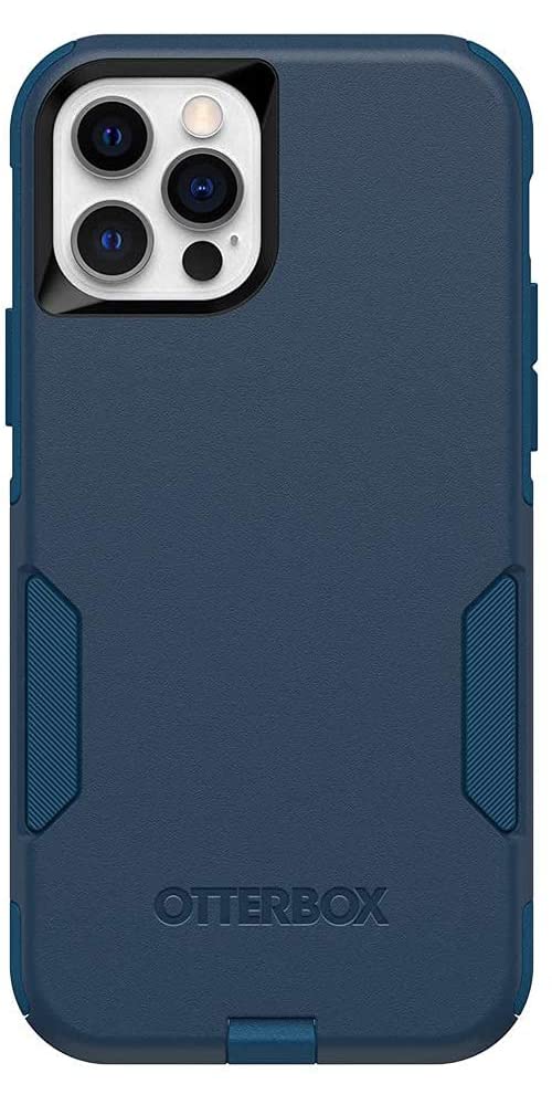 OtterBox iPhone 12 & iPhone 12 Pro Commuter Series Case - BESPOKE WAY (BLAZER BLUE/STORMY SEAS BLUE), slim & tough, pocket-friendly, with port protection