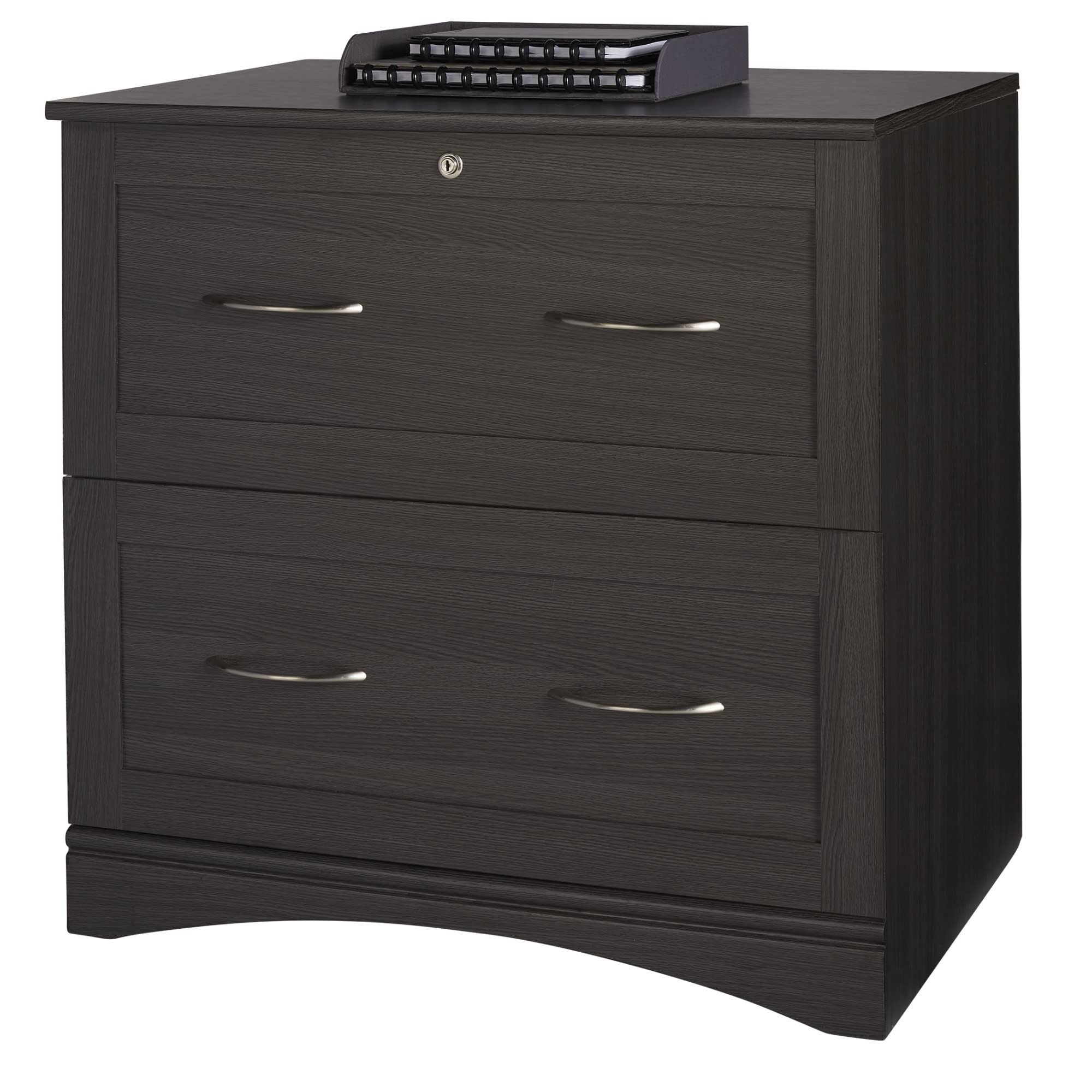 RealspaceĀ® Pelingo 30-1/2"W x 21-13/16"D Lateral 2-Drawer File Cabinet, Dark Gray