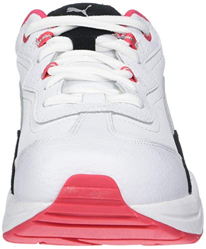 Puma Women's Cilia Sneaker, White Black-red Rose Silver, 7.5 M US