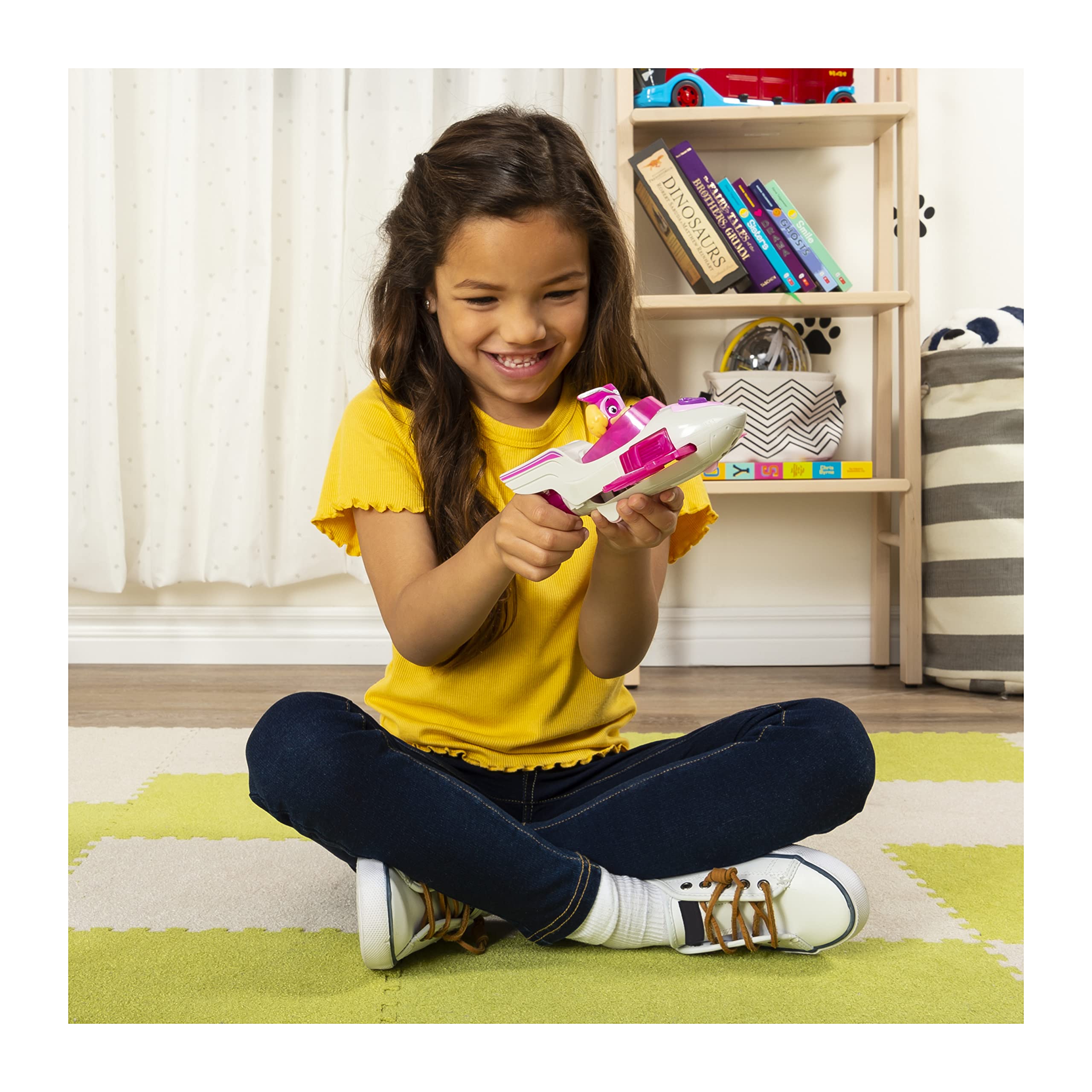 Paw Patrol, Mighty Pups Super Paws Skye’s Deluxe Vehicle with Lights and Sounds