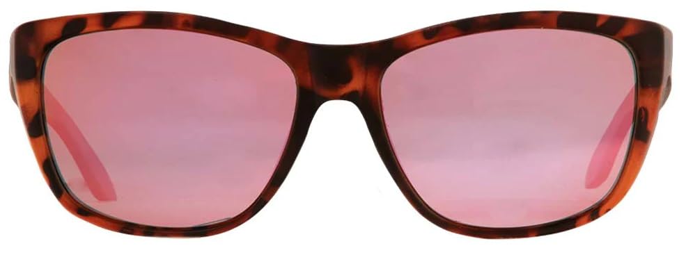 Rheos Sapelos Floating Polarized Sunglasses | 100% UV Protection | Ideal for Fishing and Boating (Tortoise | Rose)