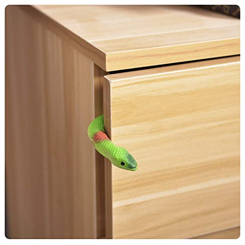 Rubber Snakes to Keep Birds Away - Realistic Fake Rubber Snakes for Garden Props to Scare Birds, Squirrels, Mice and Pranks (4 Pieces)