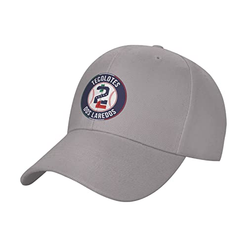 Tecolotes De Los Dos Laredos Baseball Cap Casquette Adjustable Sun Cap Dad Hat Denim Hat for Men Women Gray