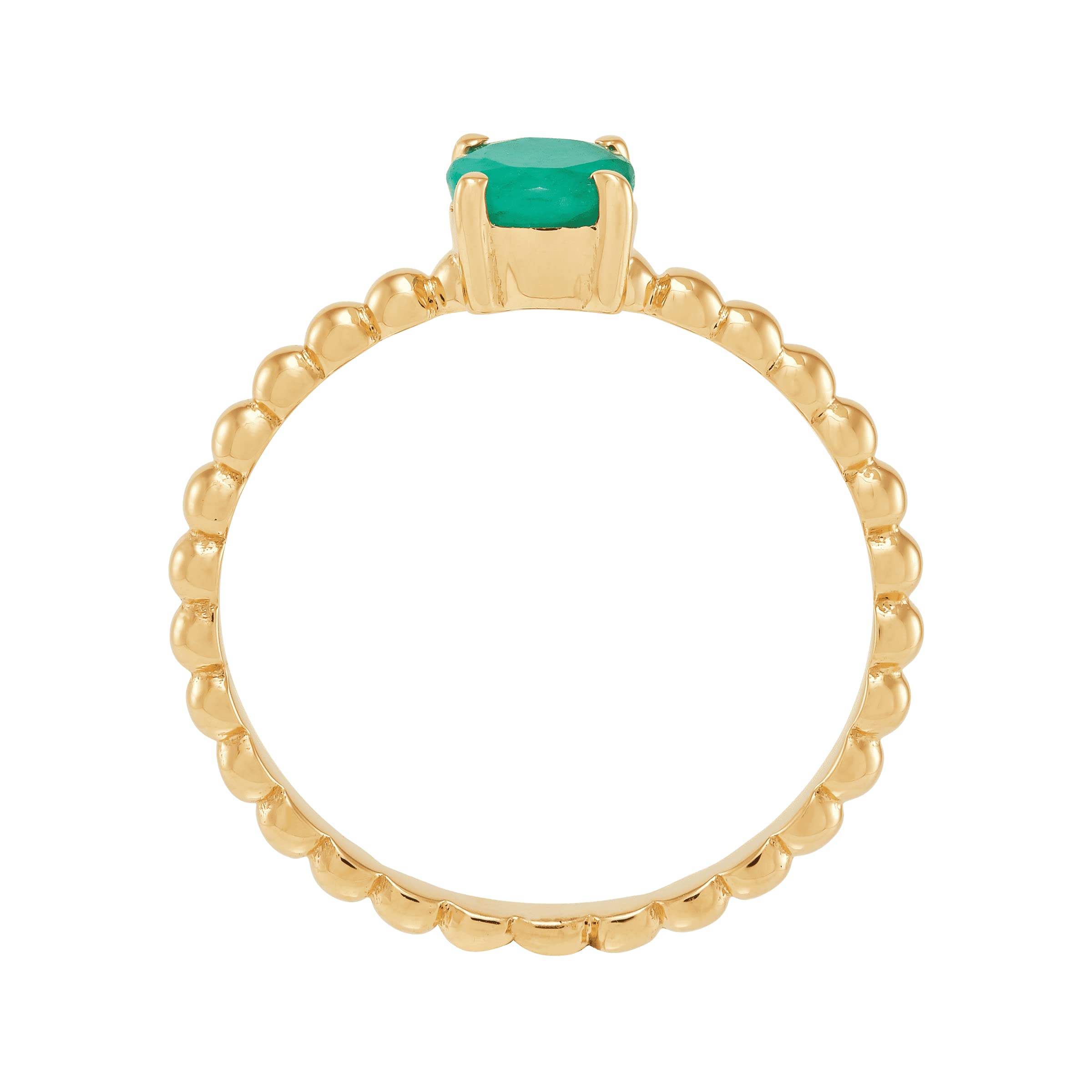 Silpada 'Sunset Shimmer' Emerald Ring in Gold-Plated Sterling Silver, Size 11, Size 11