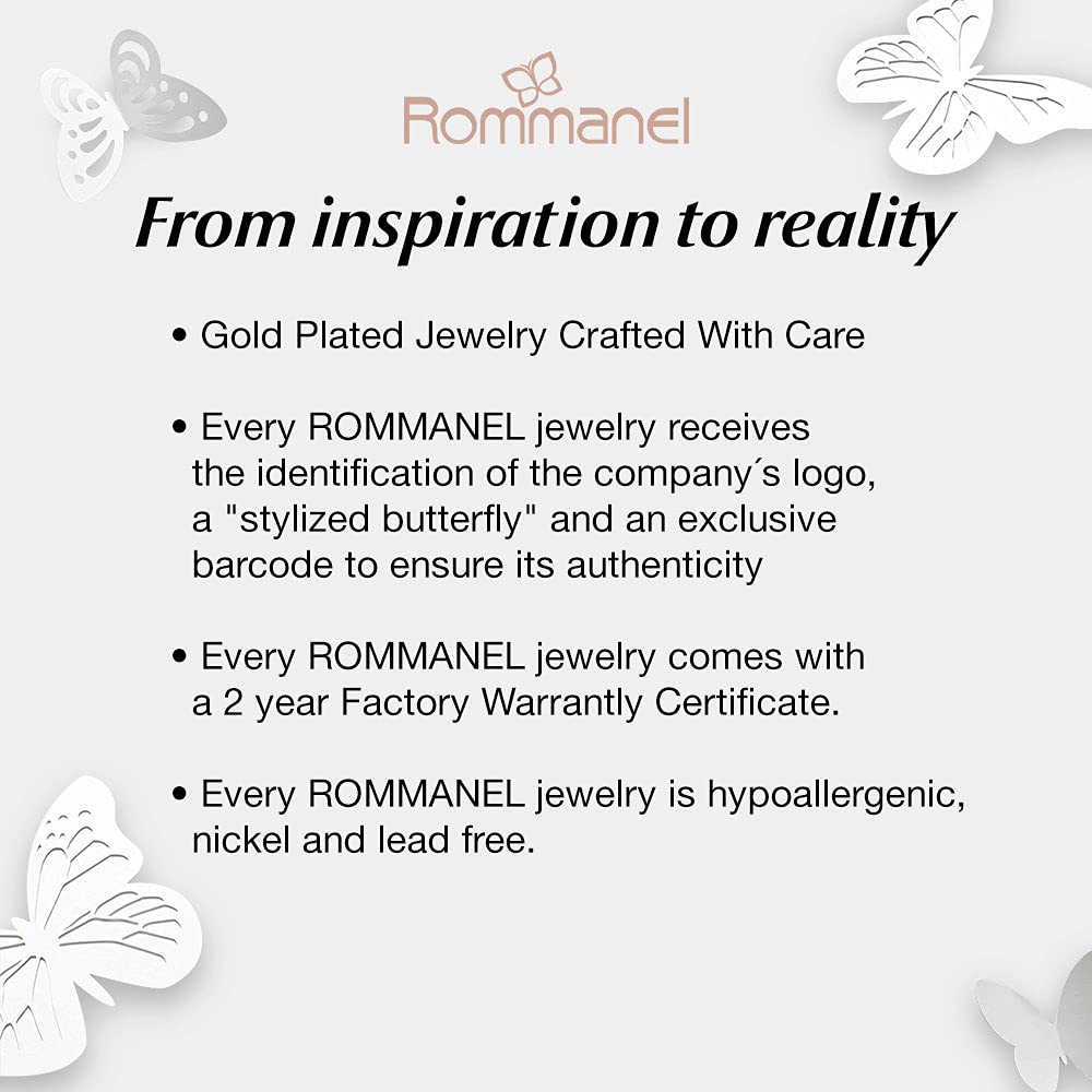 Rommanel Elegant 18K Gold Plated Heart Necklace for Women, Lightweight Maxi Pendant, 50cm Adjustable Chain