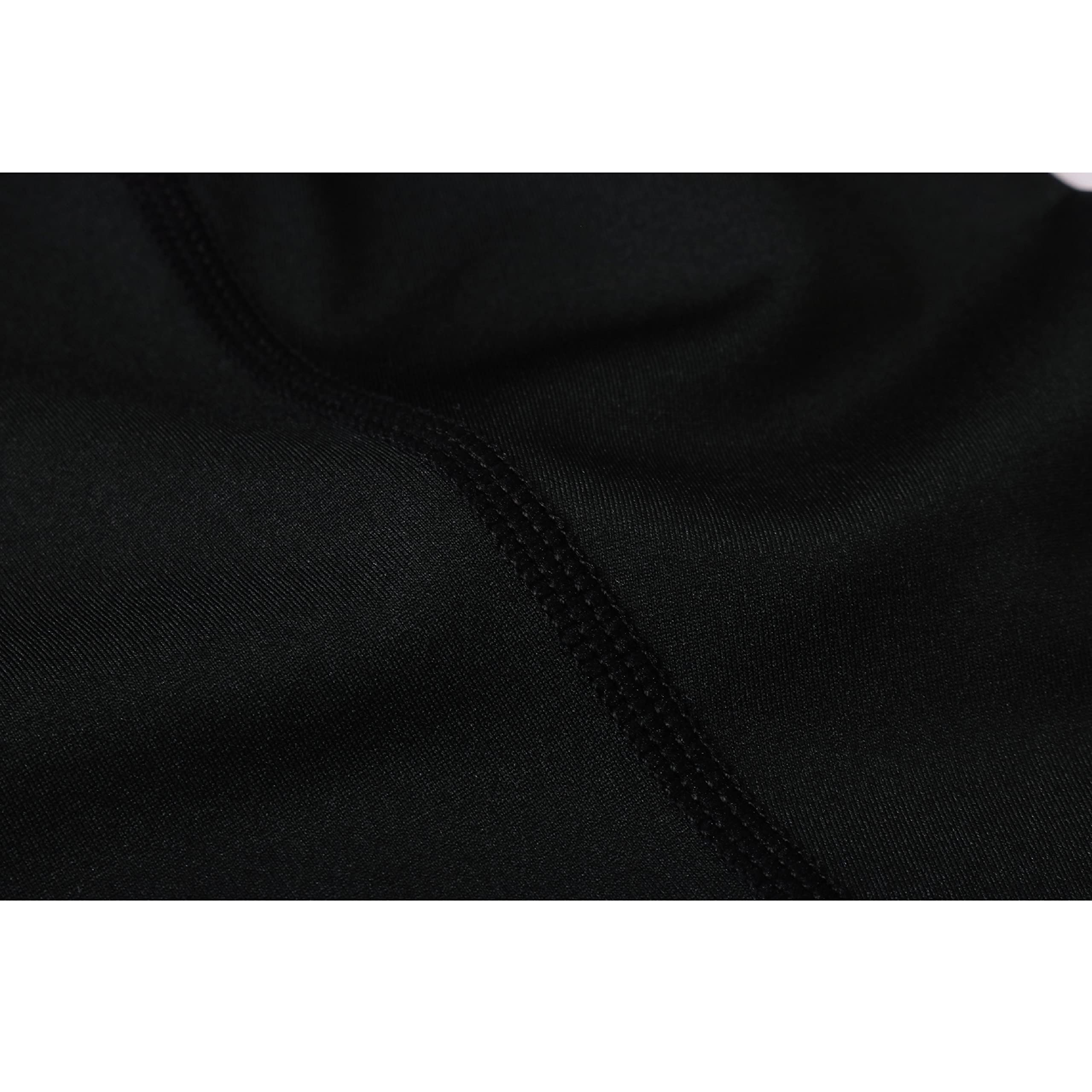 TAISIM Women's Close Fitting Exercising Crewneck Stretchy Cropped Short Sleeve,Black,Black,Black, Medium