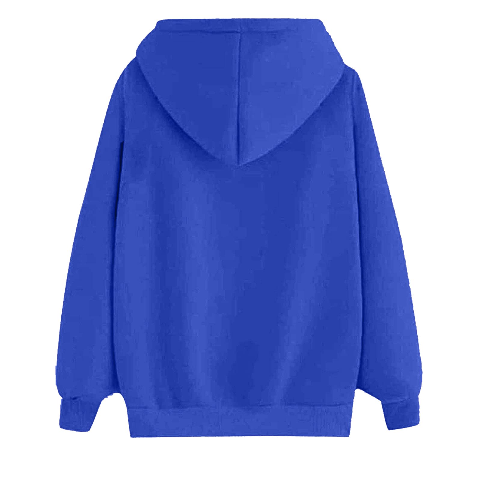 Women Hoodies Pullover Fall Winter Pullovers Pullovers Sweatshirt Trendy Sweatshirt With Drawstring Streetwear Outwear Blue