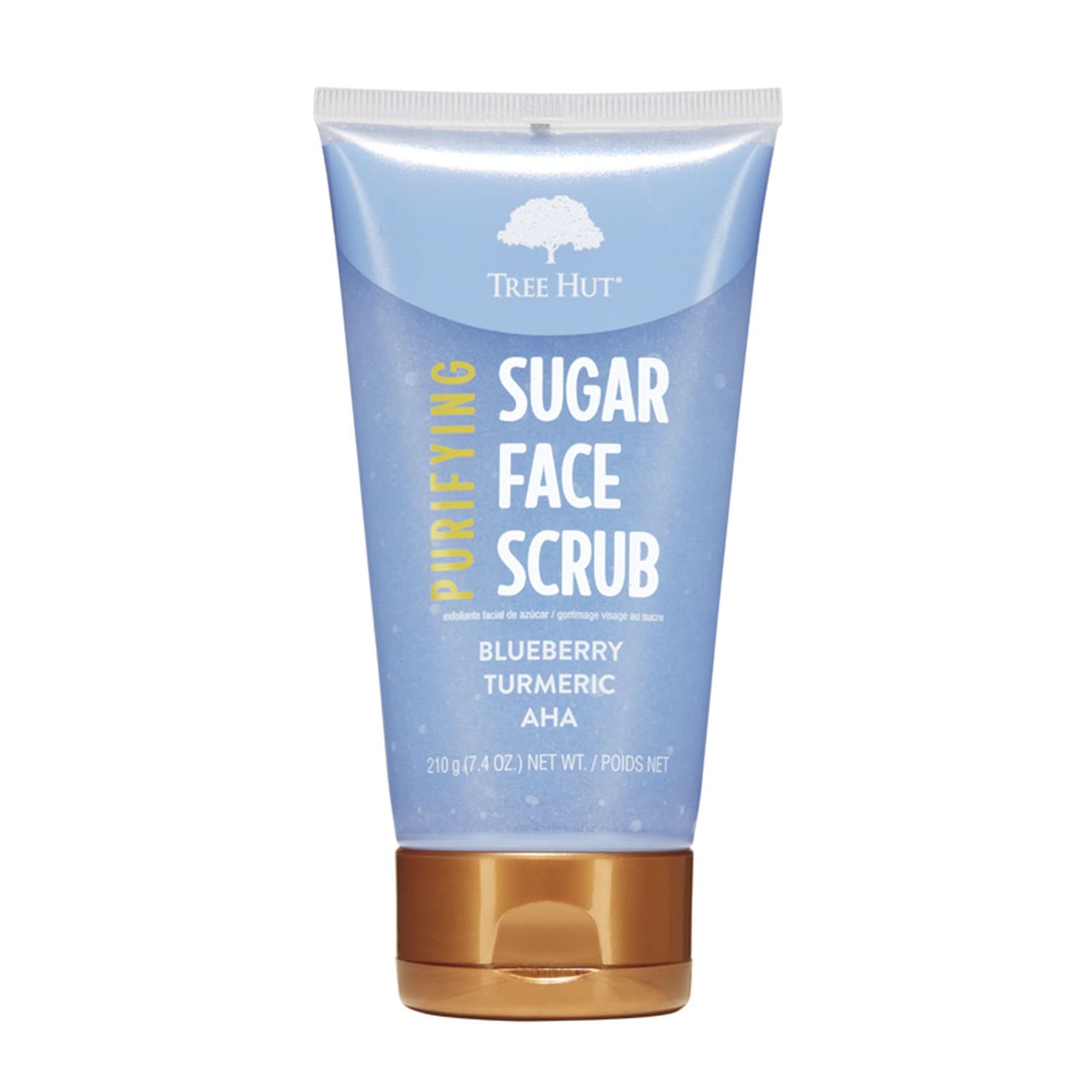 Tree Hut Blueberry & Turmeric Purifying Face Scrub | Deep Cleans Pores to Remove Dead Skin & Impurities | Alpha Hydroxy Acid | Vegan, Free of Parabens, Formaldehyde Donors, & Sulfates | 7.4 fl oz.