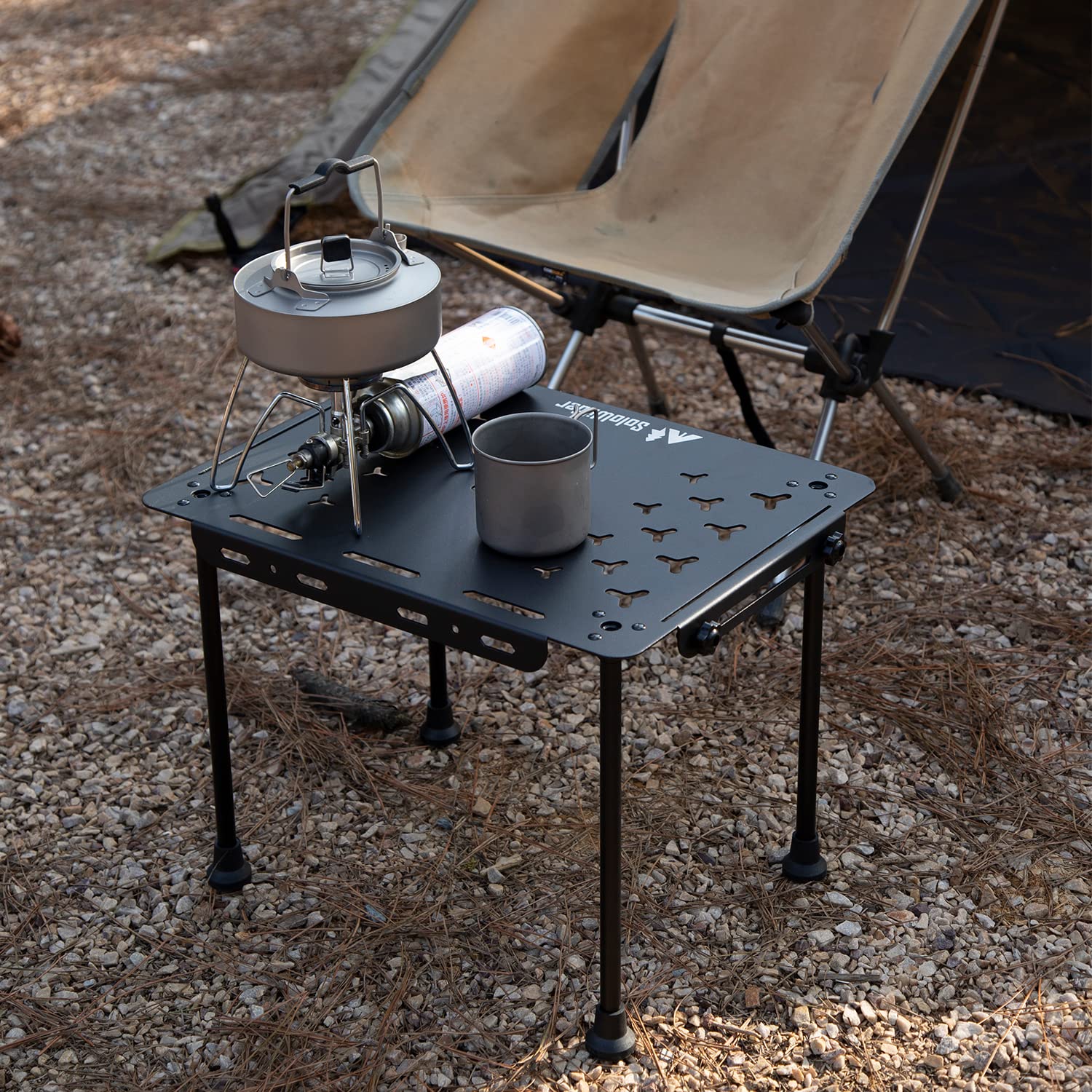 SoloWilder BlackBee T4 Aluminum Camping Table Outdoor Lightweight Picnic Table…