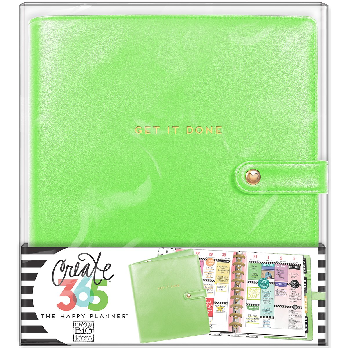 me & my BIG ideas CODC-01 Create 365 The Happy Planner Classic Deluxe Cover, Spring Green