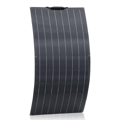 XINPUGUANG 100W 12V Flexible Solar Panel Monocrystalline Charger Lightweight Charging for Camping RV Boat Caravan Cabin Tent Car(100W-1)…