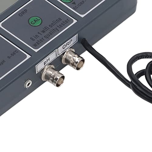Water Quality Monitor, 24 Hour Monitoring Rechargeable Multi Parameter Water Quality Tester S.G PH EC Salt ORP TDS CF Temp for Laboratory Hydroponics(#2)