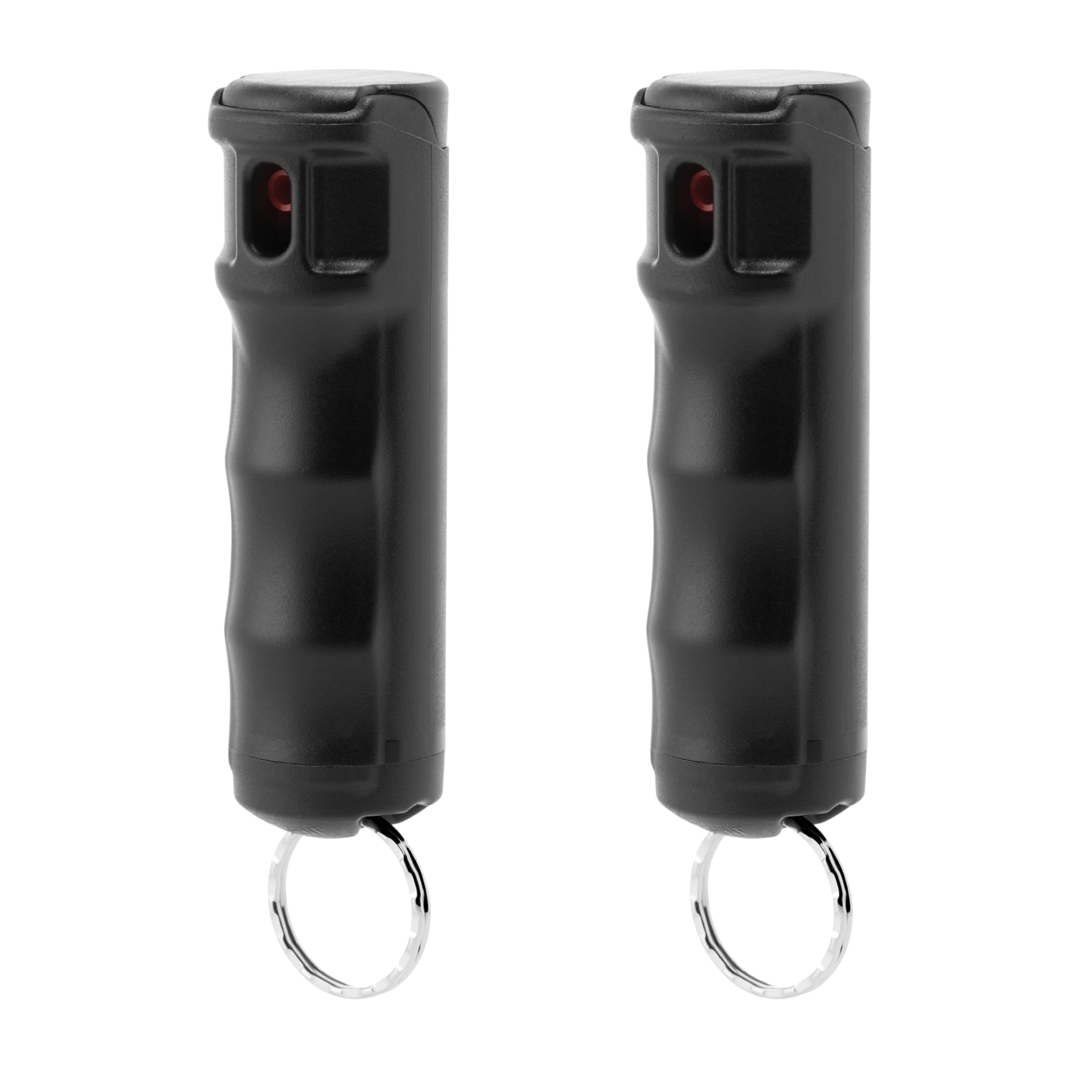 Mace Brand Personal Pepper Spray (2 Pack), Accurate 10’ Powerful Pepper Spray with Flip Top Safety Cap, Leaves UV Dye on Skin, Great for Self Defense, Black