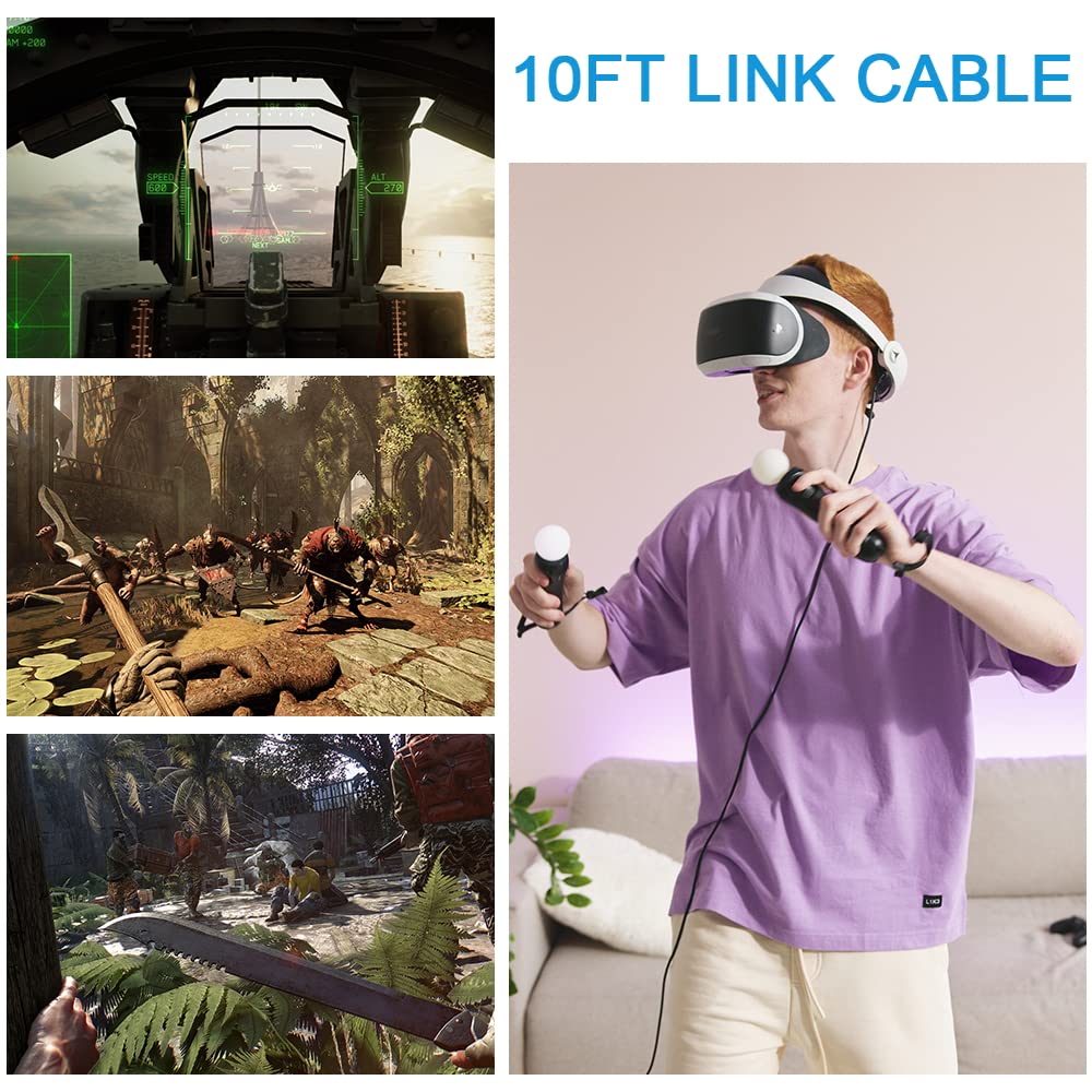 VakiReyy 5000mAh Battery Pack for Oculus Quest 2 Accessories and 10FT Oculus Quest 2 Link Cable