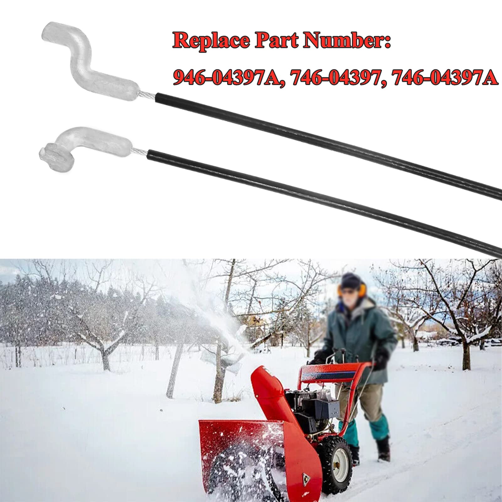 Wanotine 946-04397A Speed Selector Cable for MTD Craftsman Yard Machines Husky Snowblower 746-04397 746-04397A