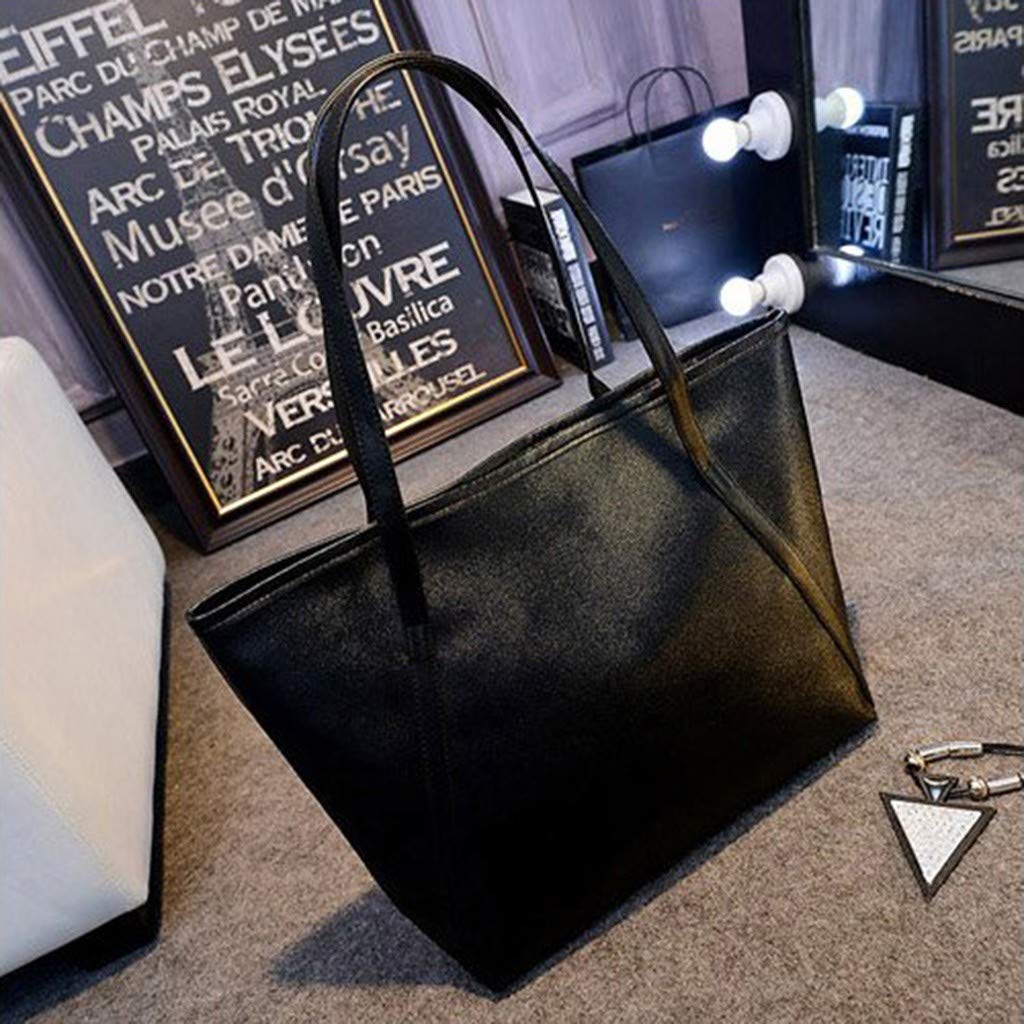 Qwent Totes Women Solid Simple High Capacity Messenger Handbag Totes Satchel Shoulder Bags