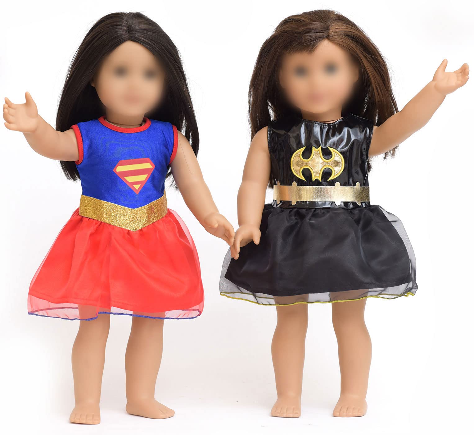 sweet dolly 18 Inches Doll Clothes Super Hero Costumes Outfits for 18 inch Dolls