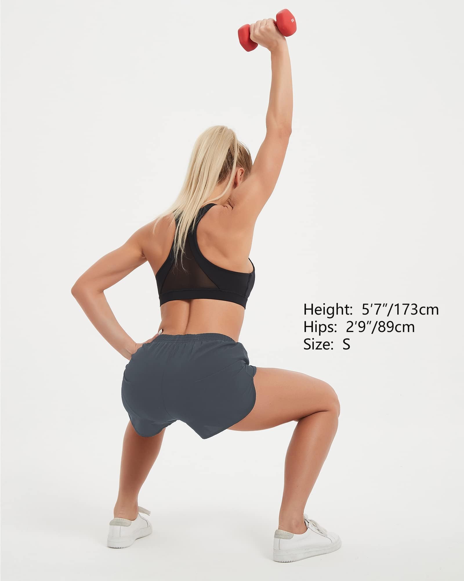 Stelle Women 3"/4"/7" Running Shorts High Waisted Athletic Shorts Quick Dry Workout Shorts with Mesh Liner Deep Pockets (7β Black, XL)