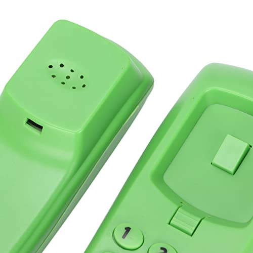 Wall Corded Telephone, Desktop Corded Phone, Landline Phone, Hotel Telephone, with Mute Pause and Redial Function, Plug and Play, for Office, Home and Hotel(Green)