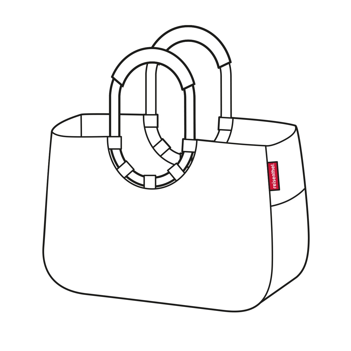 reisenthel loopshopper L twist coffee โ Sturdy bag with practical compartments made from recycled PET bottles - Charming and water resistant design.