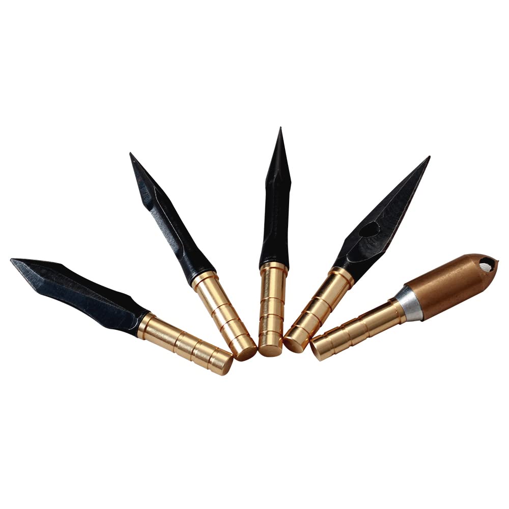 SOPOGER Archery Brass Arrow Inserts .244" /6.2mm Arrow Insert for Carbon Arrows 50 Grain Copper Arrow Tips Shaft Insert Screw Archery Accessories 12 Pack
