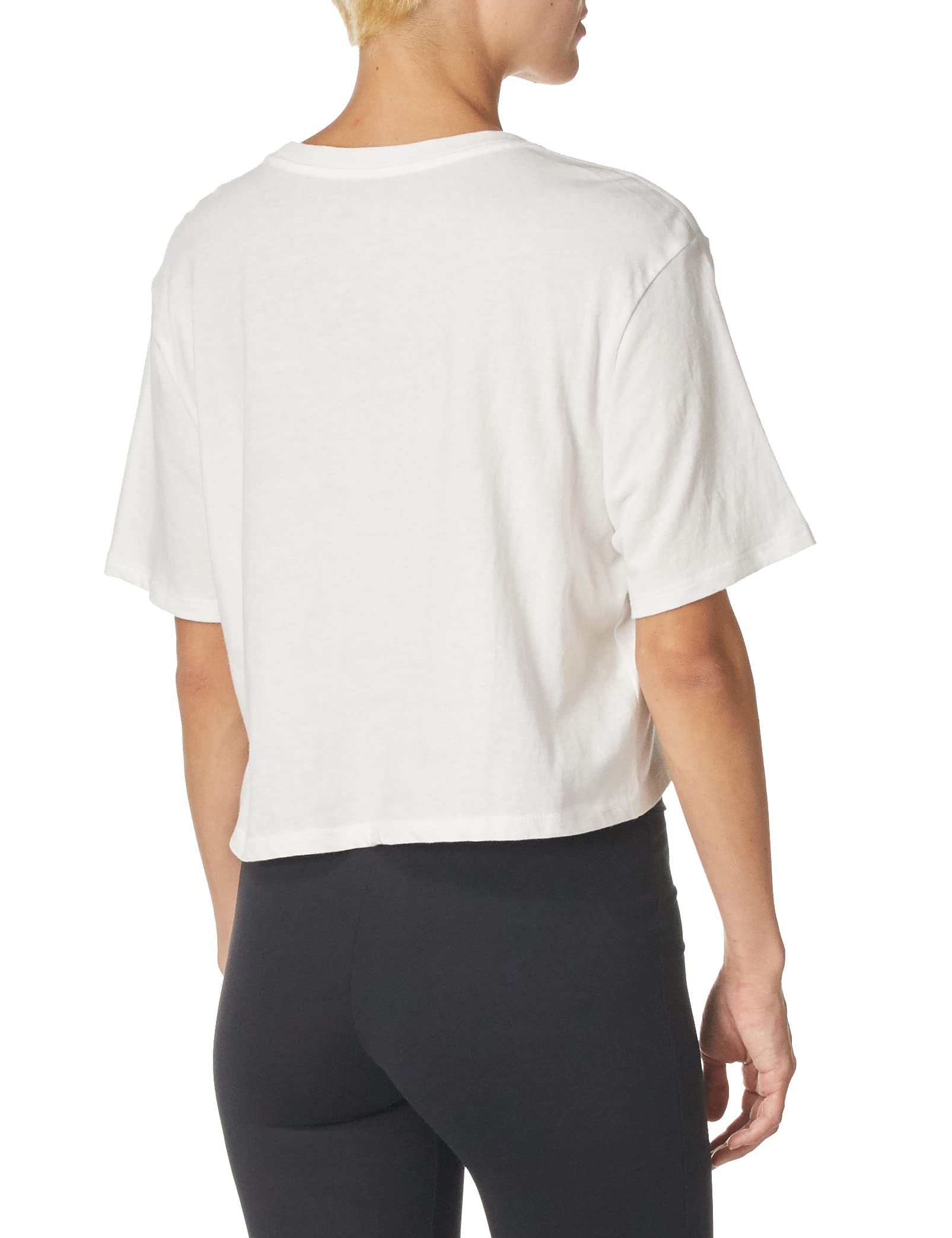 PUMA Women's Essentials+ Cropped Tee, White, XXL