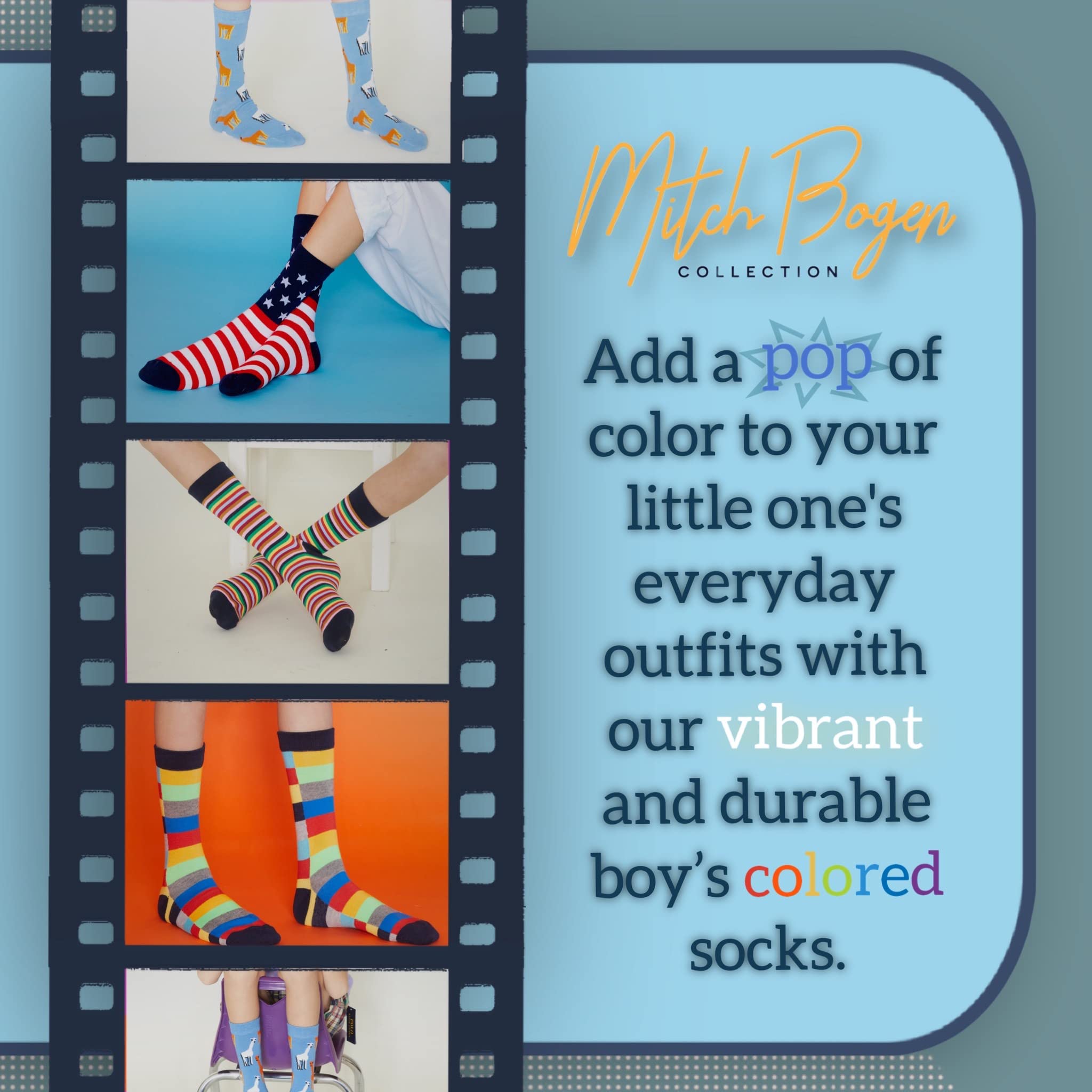 Mitch Bogen Boy's Novelty Crew Dress Fun Design Socks 12 Pairs Assorted Sports Shape Pattern (Boys 1, Medium)
