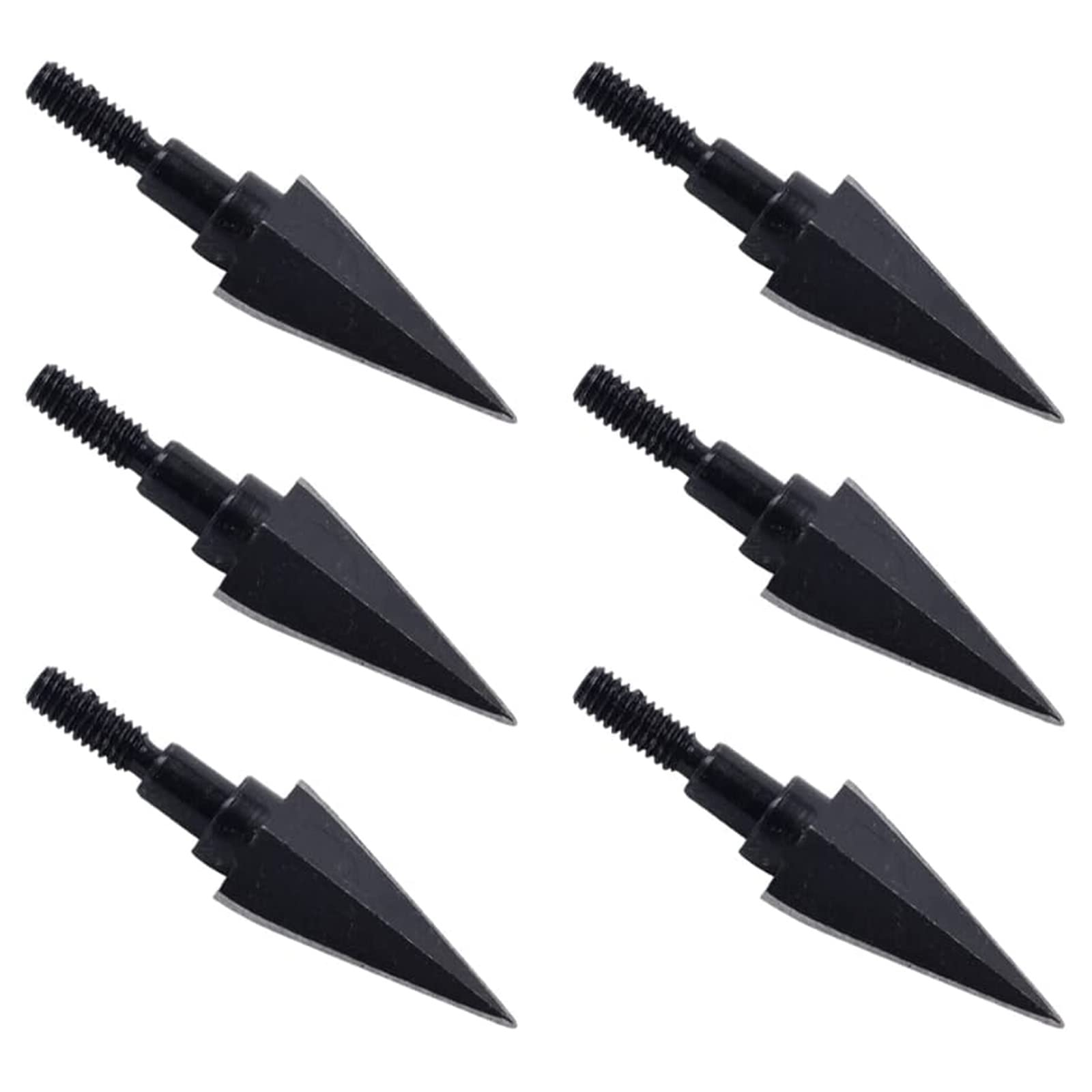 SOPOGER Archery Broadheads 125 Grain Traditional Hunting Broad Heads 3 Blades Screw-in Arrow Heads Arrow Tips for Compound Bow Recurve Bow (6 Pack) (100 Grain-A)