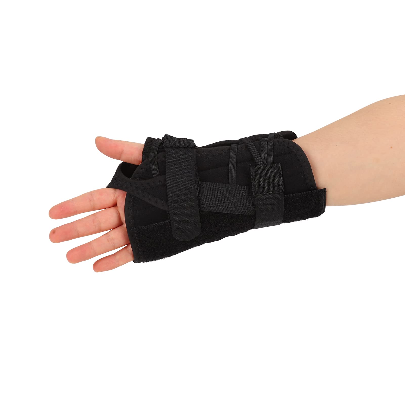 Splint Wrist Brace Support, Hook and Loop Carpal Tunnel Relief Breathable Aluminum Alloy Support Bar Drawstring Wrist Brace for Hand Injuries