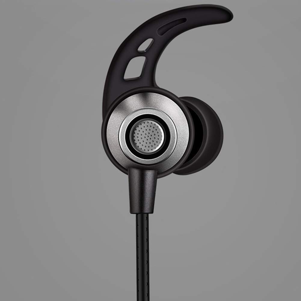 Raxinbang Headset Sports HiFi Sound in-Ear 3.5mm Wired Earphones Headphones Phone Headset for Running Gaming (Red/Silver Grey) (Color : Silver Grey)