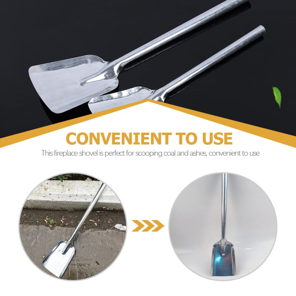 NUOBESTY Fireplace Ash Shovel 16 Inch Handle Coal Ash Shovel Cleaning Coal Shovel Hand Tools Gardening Shovel