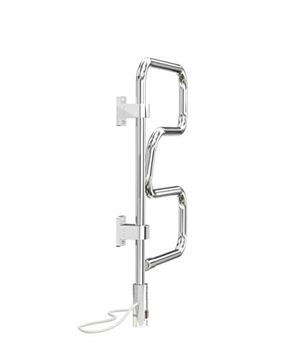 WarmlyYours 4-Bar Elements Towel Warmer, Plug-in, Polished Chrome