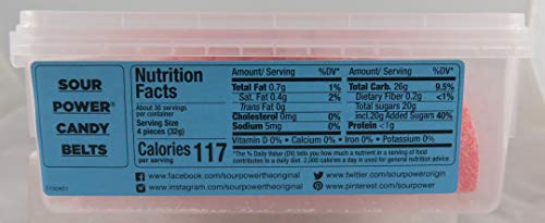 SOUR POWER Strawberry Belts, 42.3 Ounce