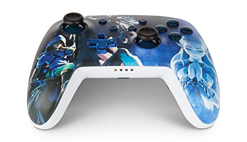 PowerA Enhanced Nintendo Switch Controller Wireless - Zelda Midnight Ride, Legend of Zelda Sworn Protector, tears of the kingdom, Rechargeable Pro Controller for Switch, Immersive Motion Control and Advanced Gaming Buttons