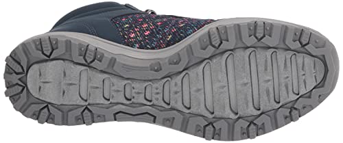Skechers Women's Lace up Boot Hiking, Navy Multi, 8