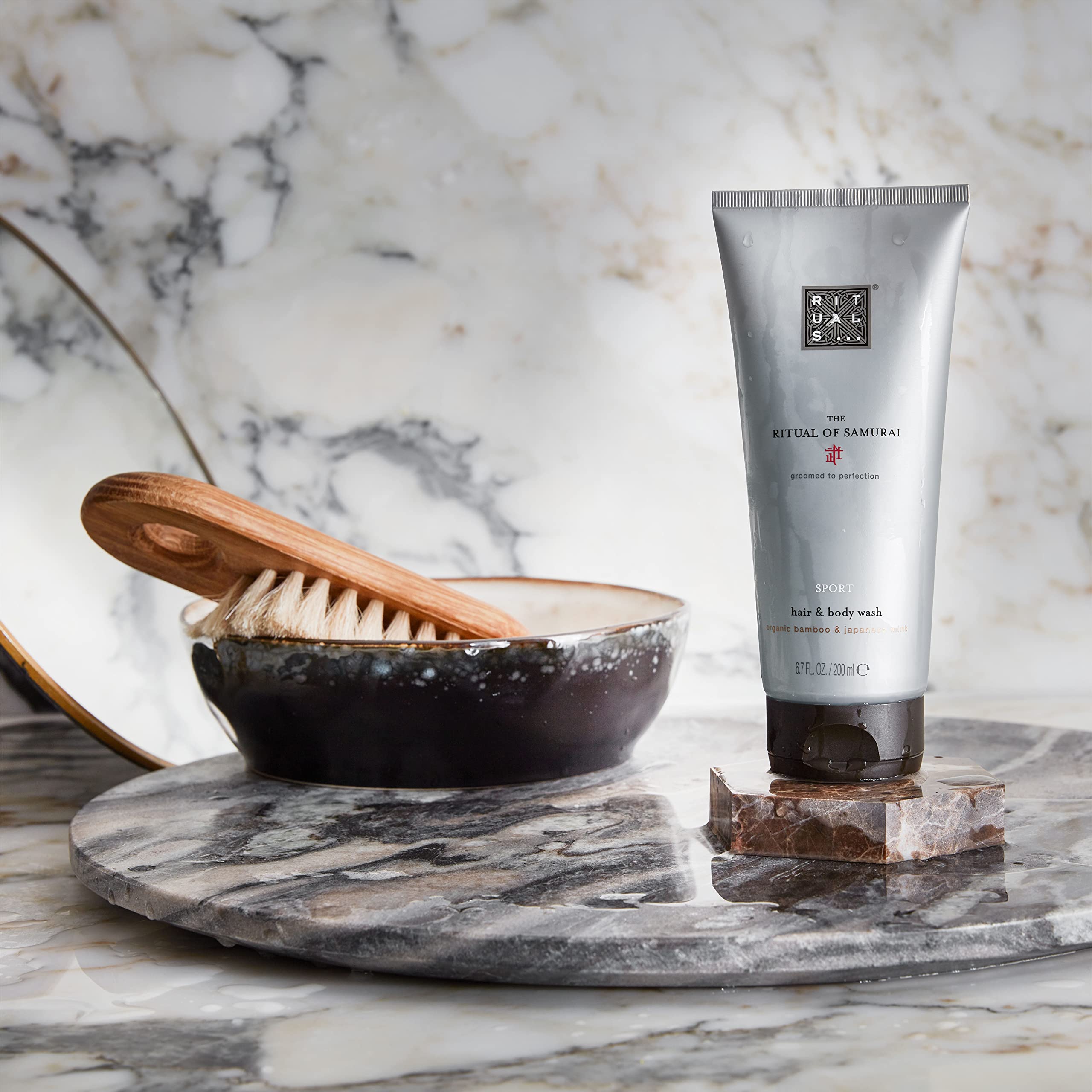 RITUALS Samurai Classic Invigorating Discovery Set for Men - Foaming Shower Gel, Hair & Body Wash & Shaving Cream with Bamboo & Sandalwood