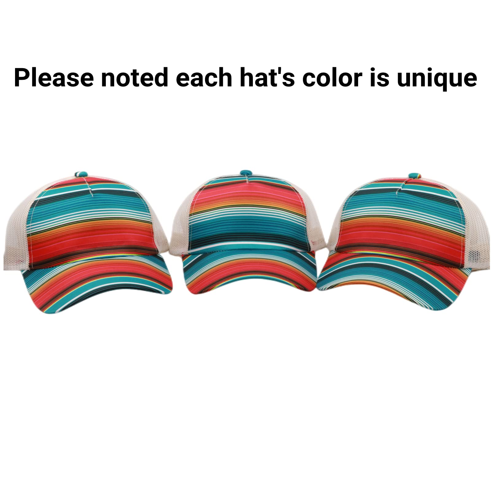 ProMindFun Womens Ponytail High Messy Bun Hats Distressed Baseball Caps Unconstructed Washed Dad Hat Girls Trucker Ponycaps