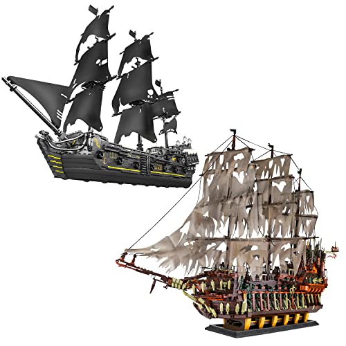 YESHIN Pirates Ship Model Building Kits, Pirate Brick Toy Set Construction Set to Build, Assembly Toy for Teens Collections