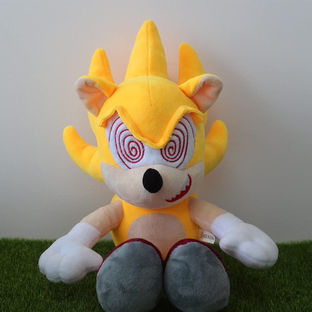 SODOSAY 14.6" Sonic Plush, Fleetway Super Sonic Plush Toy for Fans Gold Sonic Plush Figure Collectible