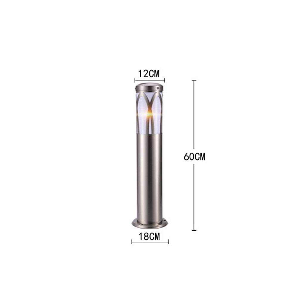 Pcqre Modern Stainless Steel Landscape Light IP54 Outdoor Acrylic Lawn Lamp Backyard Path Light Home Garden Waterproof Grass Lamp E27 Creative Street Light