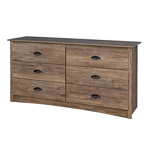 Prepac Salt Spring 6-Drawer Tall Chest, Drifted Gray & Salt Spring 6 Drawer Dresser, Drifted Gray