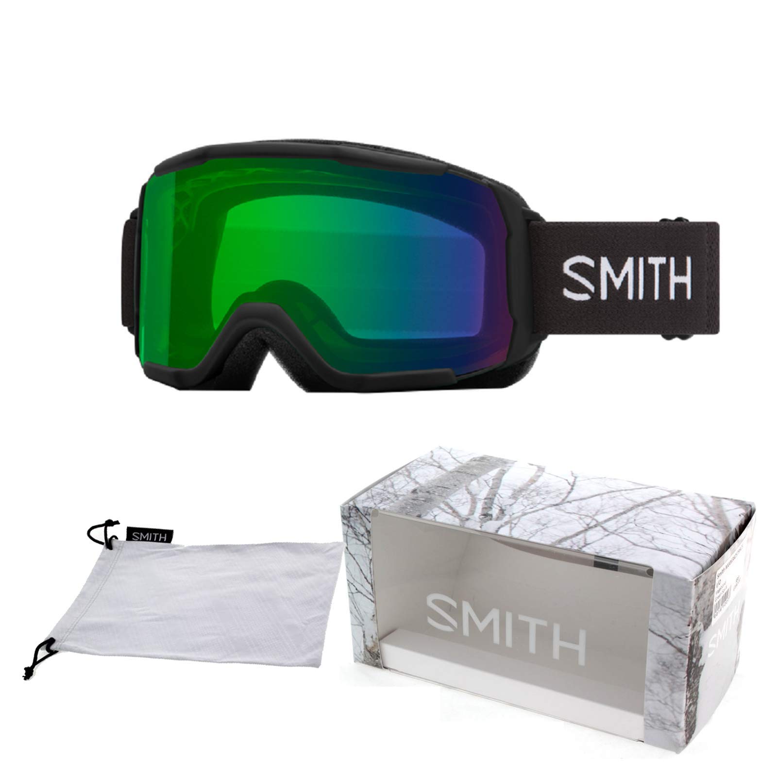 SMITH Showcase OTG Black/ChromaPop Violet Women's small fit Ski Goggles For Women + BUNDLE with Designer iWear Eyewear Kit