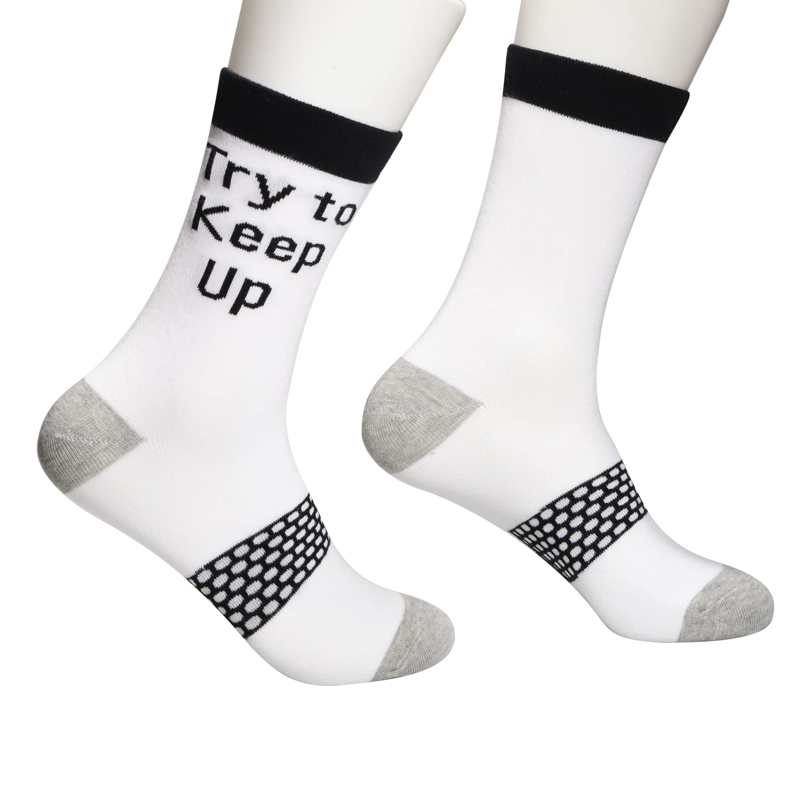 VAMSII 2 Pairs Running Socks Funny Gifts for Runners I Run Like a Girl Marathon Runner Novelty Socks (Runner Socks)