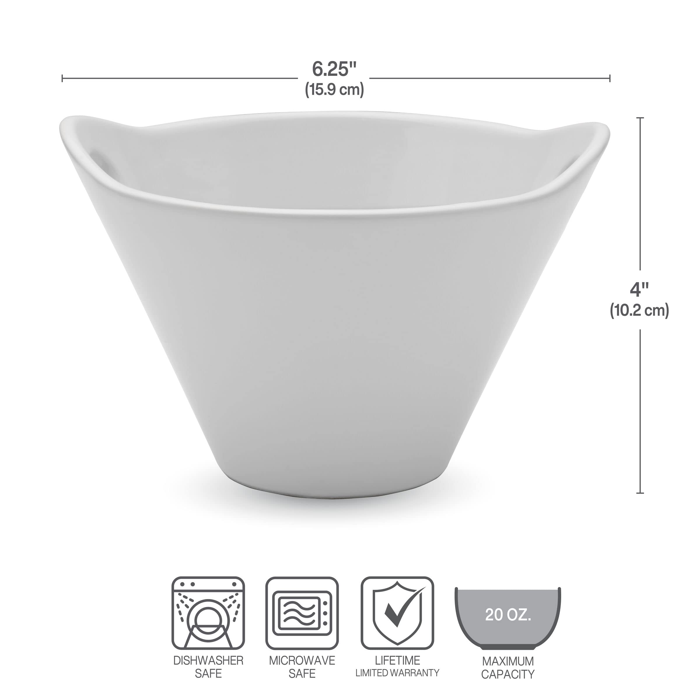 Studio Nova Noodle Bowl and Chopstick Set, 3-Piece, White