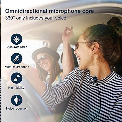 Mini Professional Lavalier Lapel Microphone Directivity Condenser Mic for 8/8 Plus 11/11 Pro 12/12 Pro, iPhone X/XS/XR, YouTube Vlogging Facebook Interview Livestream Video Recording (9.8ft)