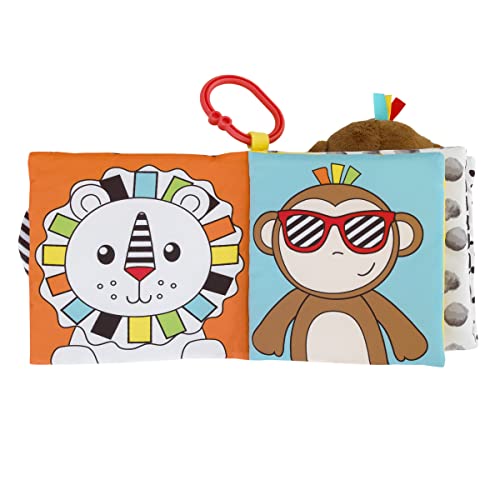 Sassy Baby Larry Llama Black, White, and Multi-Colored Developmental Soft Baby Book