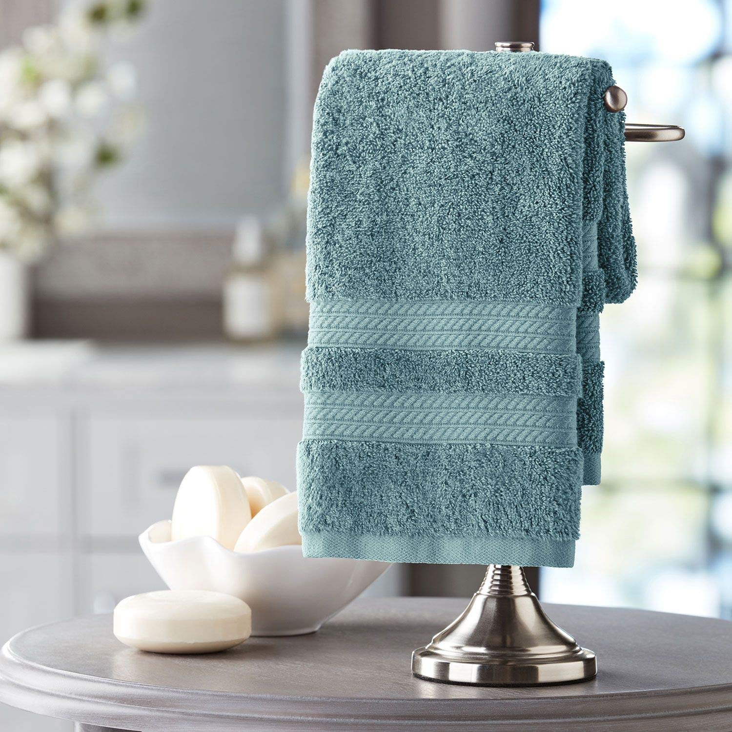 Member's Mark Hotel Premier Collection 100% Cotton Luxury Hand Towel, Blue